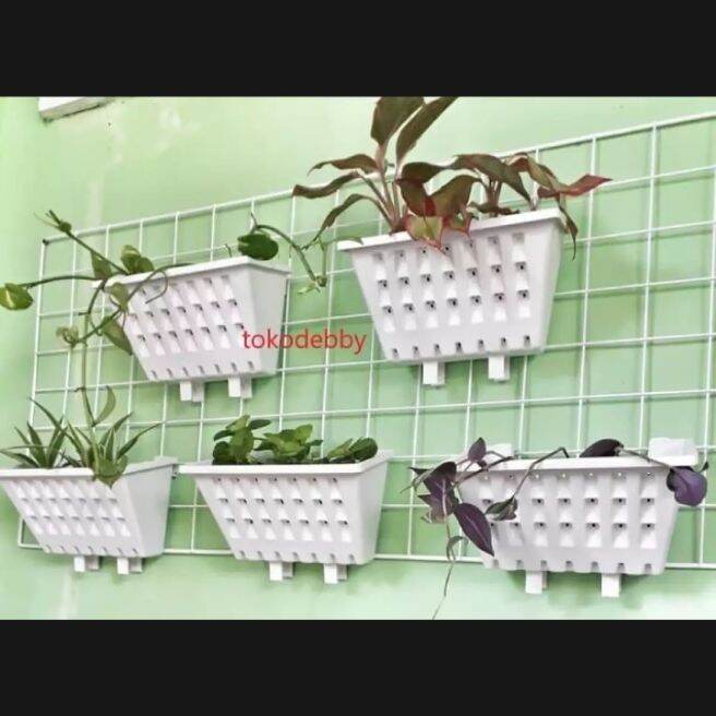 Pot bunga tempel panjang 20cm | Lazada Indonesia