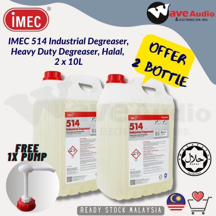IMEC 514 Industrial Degreaser, Heavy Duty Degreaser, Halal, 2 x 10L ...