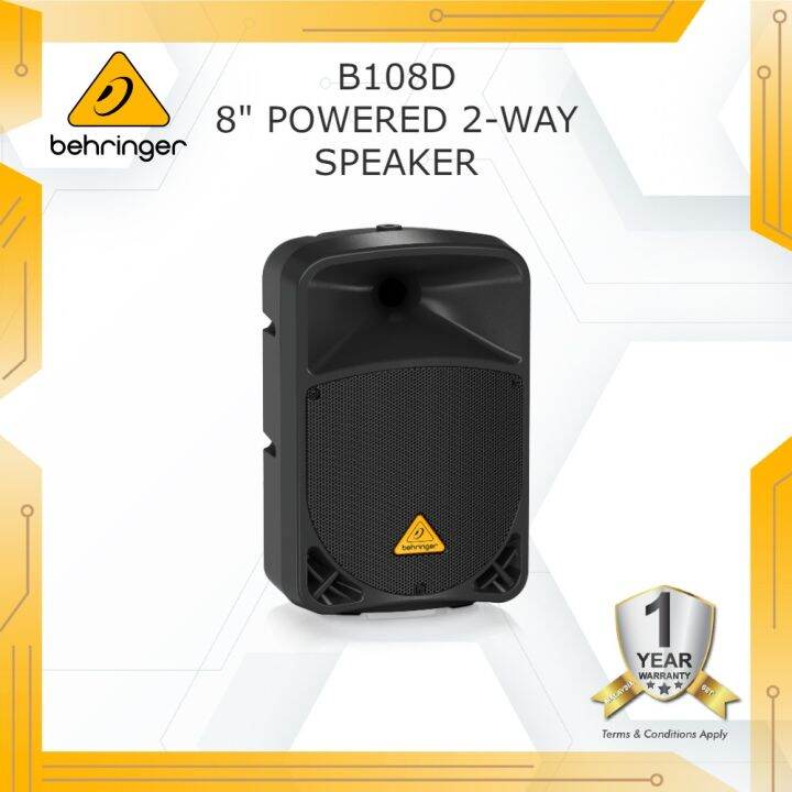 BEHRINGER EUROLIVE B108D Active 300-Watt 2-Way 8 PA Speaker System with ...