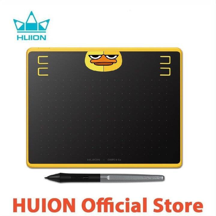 HUION HS64 Chips Graphics Drawing Tablet Battery-Free Stylus and 4 ...