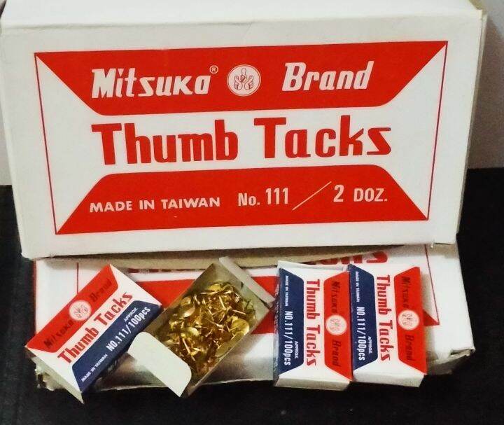 THUMBTACKS MITSUYA BRAND PUSH PIN THUMBTA PER BOX SCHOOL AND OFFICE ...