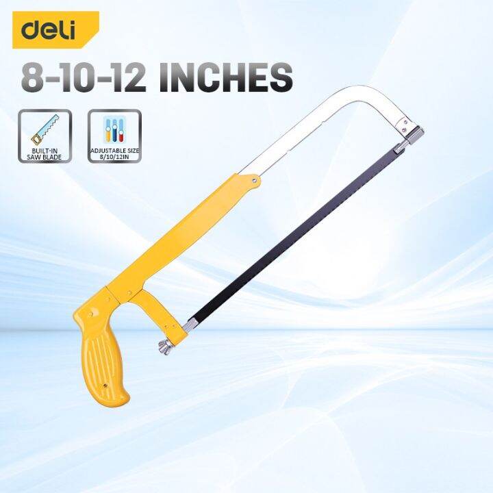 Deli High Tension Hack Saw Hacksaw Frame Adjustable sizes 8"-10"-12 ...