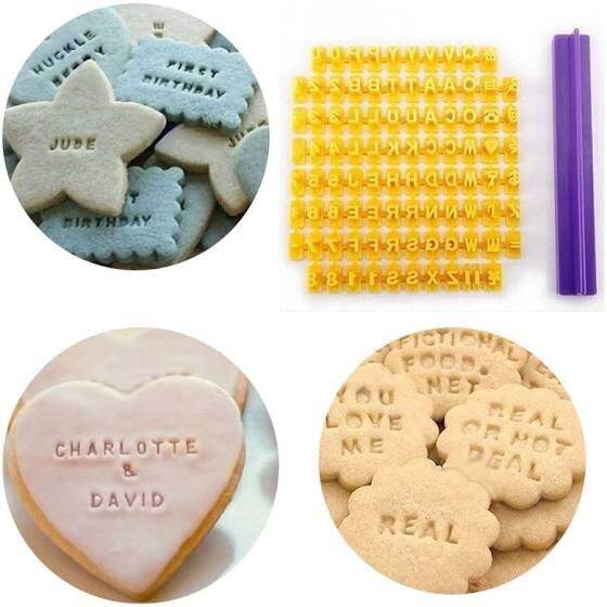Stempel huruf ucapan kue kering fondant cookie letter stamp embossing ...
