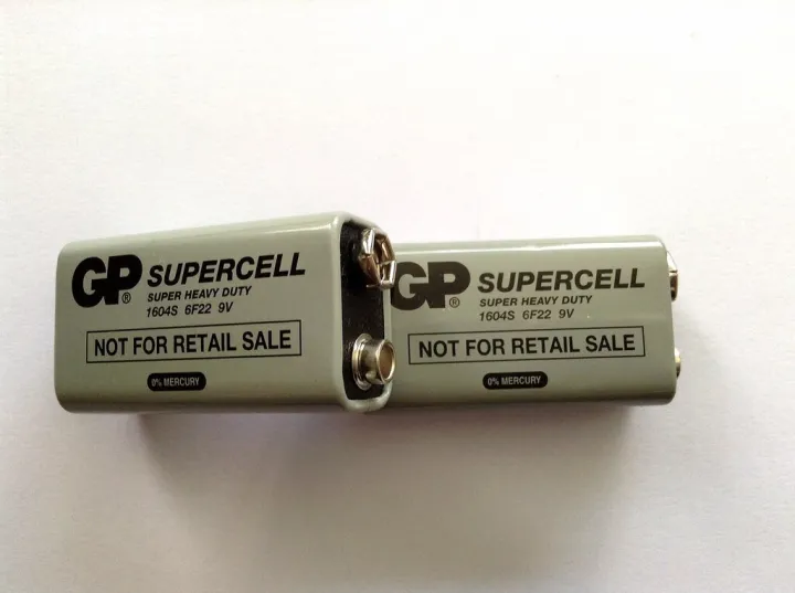GP ถ่าน GP 9V 1604S 6F22 47 x 25 x 15mm เทา | Lazada.co.th