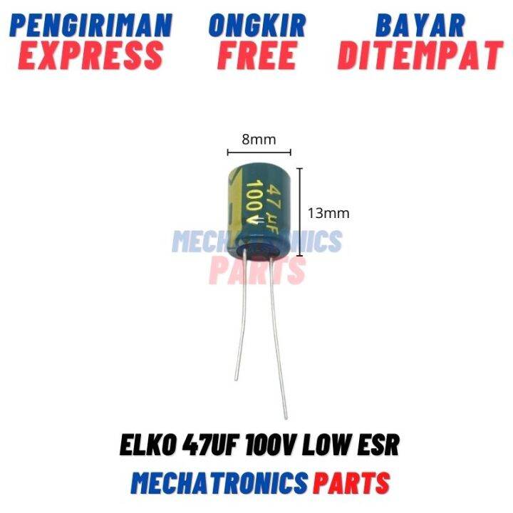 Elko 47uf 100V Low ESR Kapasitor Elektrolit Capacitor Electrolit Elco ...