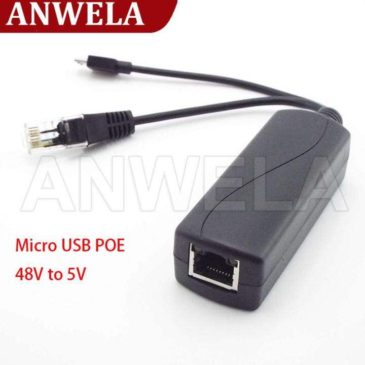 ANWELA Shop Poe Splitter 5V Poe Micro Usb Power Over Ethernet 48V To 5V ...