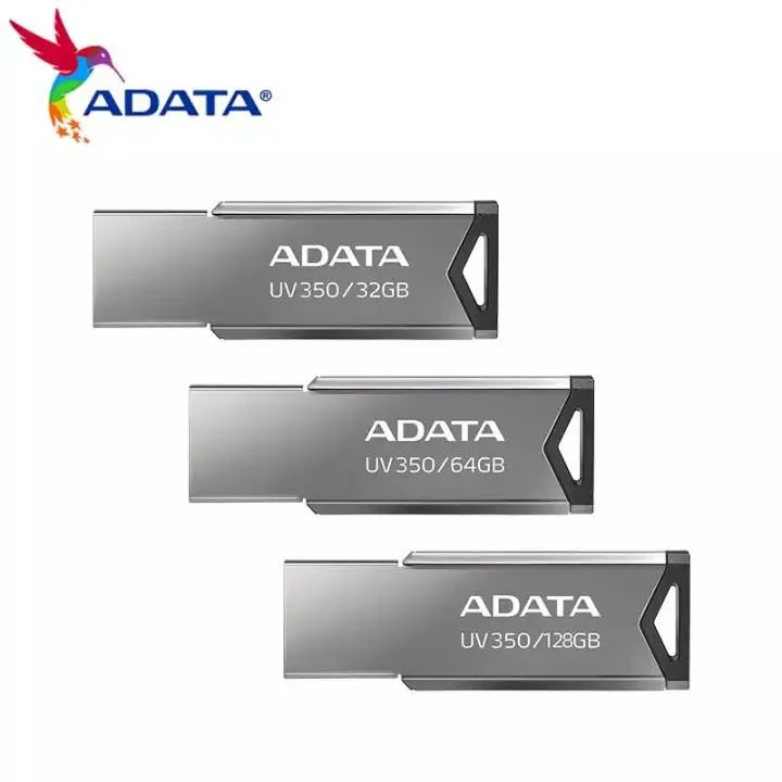 Adata 32 64 128GB UV350 USB 3.2 Gen 1 Flash Drive Silver puffco pen ...