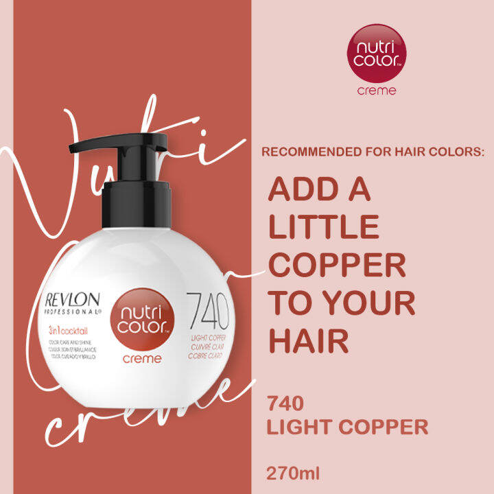 Revlon Professional Nutri Color Creme 740 COPPER Color 270ml Semi ...