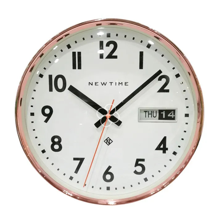 New Time 14" Wall Clock with Date DED1807 | Lazada PH