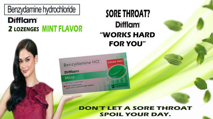 AUTHENTIC DIFFLAM MINT (2 LOZENGES) | Lazada PH