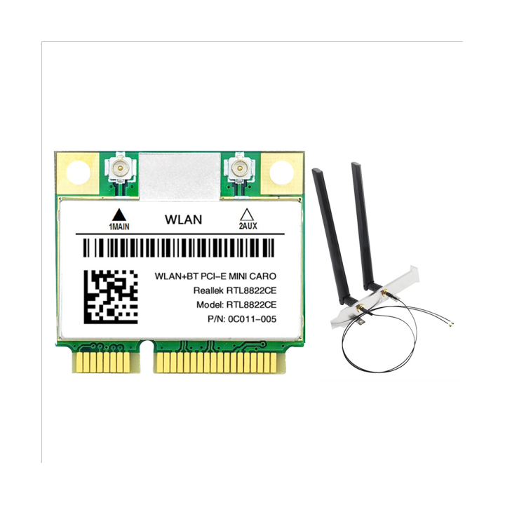 RTL8822CE WiFi Card with Antenna 1200Mbps 2.4G+5Ghz 802.11AC Network ...