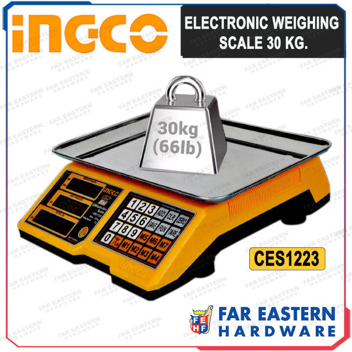 INGCO Electronic Weighing Scale Digital CES1223 30kg Capacity INMT ...