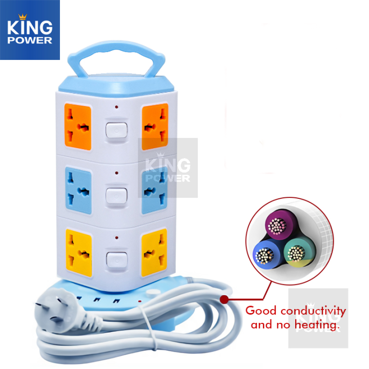 2M 3 layer extension cord tower with Usb power strip universal socket ...