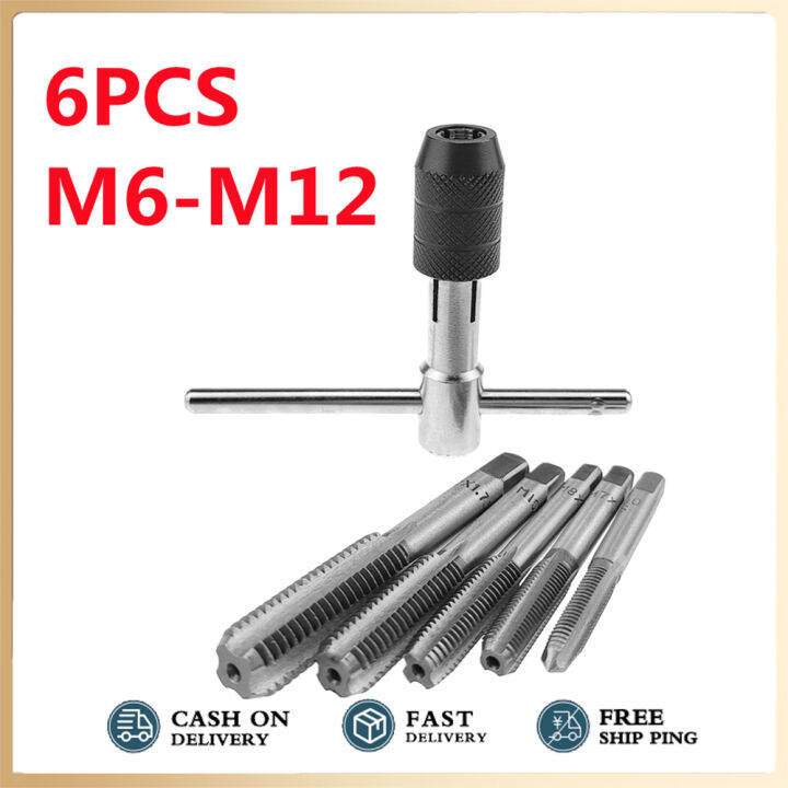6pcs Premium Quality Manual Making Plug Tapper Drill Tap Thread | Lazada