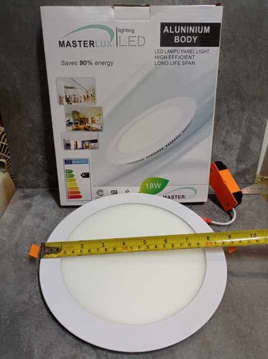 LAMPU PANEL LED DOWNLIGHT BULAT - 18 WATT - MASTERLUX - KUNING | Lazada ...