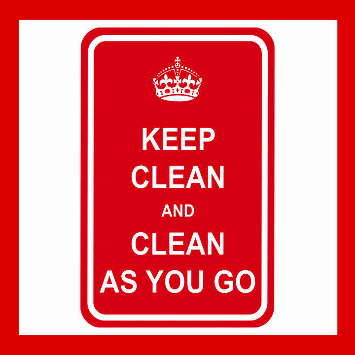 Clean as You Go Signage Laminated/PVC/Sticker/Metal Sheet | Lazada PH