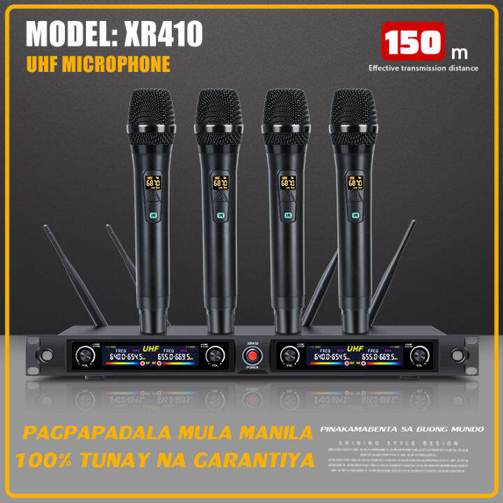 XR410 Isang I -drag ang Apat na Wireless Handheld Microphones U ...