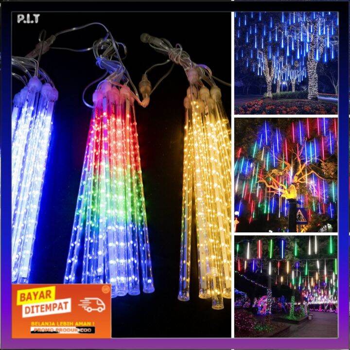 Lampu Meteor LED isi 8 Tabung/45cm Lampu Meteor Set 8 Tubes 4.5Mtr ...