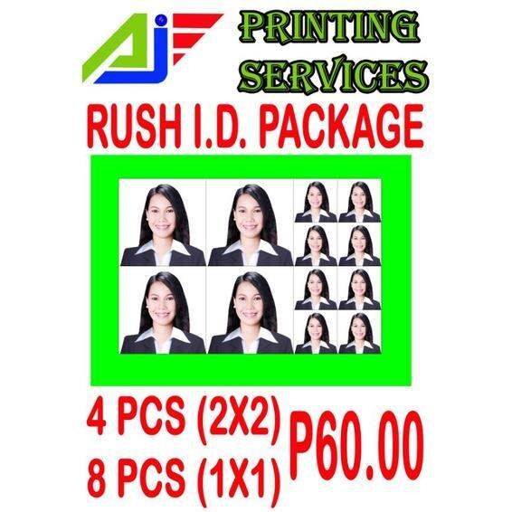 RUSH ID PACKAGE PHOTO PRINT | Lazada PH