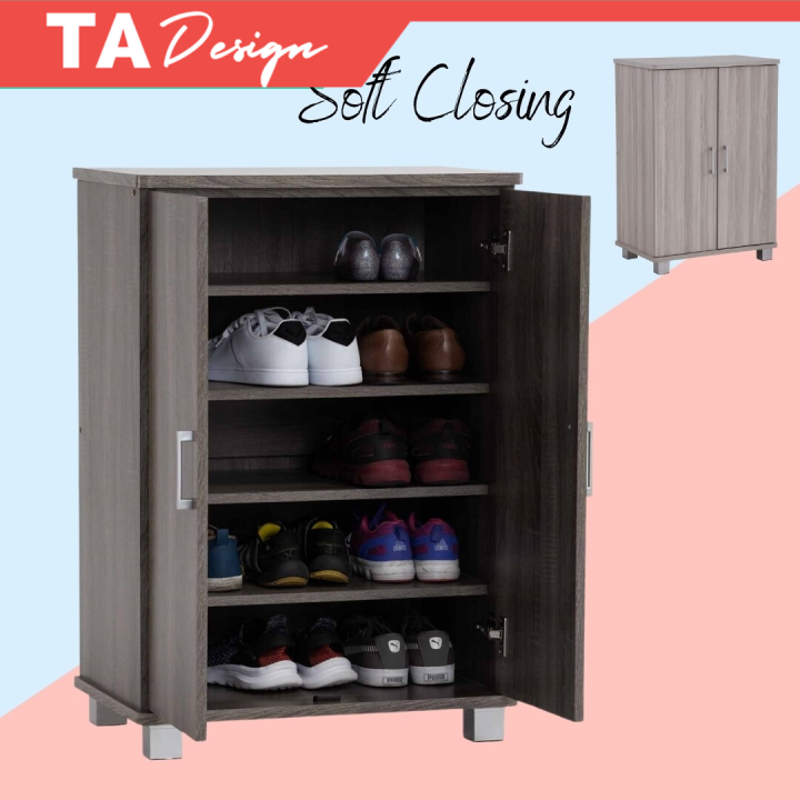 rak kasut Furniture Direct EVERETT 2 Door Shoe Cabinet with soft ...
