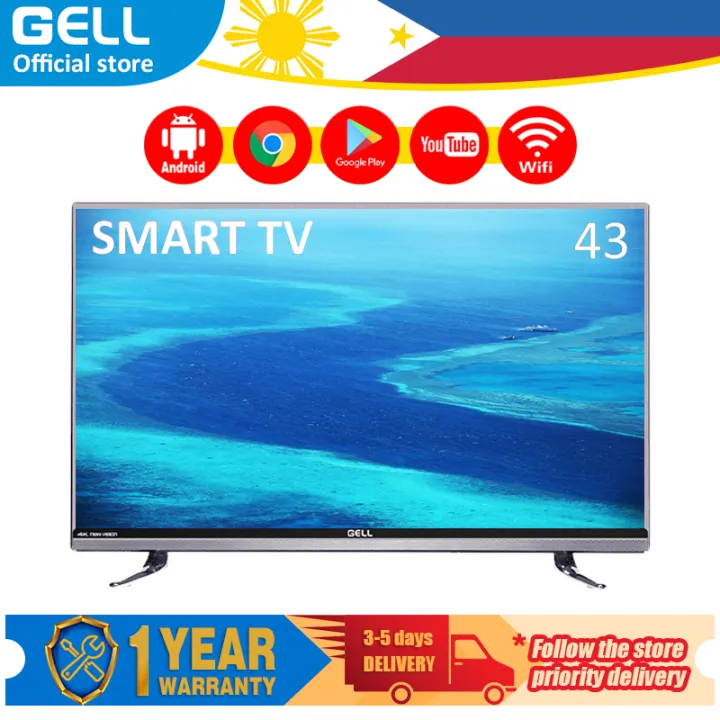 GELL LED/SMART Silver Morden unique 43/50 inches Full HD TV Built-in ...
