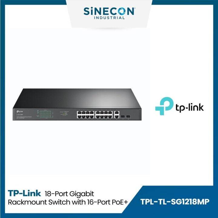 TP-Link รุ่น TL-SG1218MP 18-Port Gigabit Rackmount Switch with 16 PoE+ ...