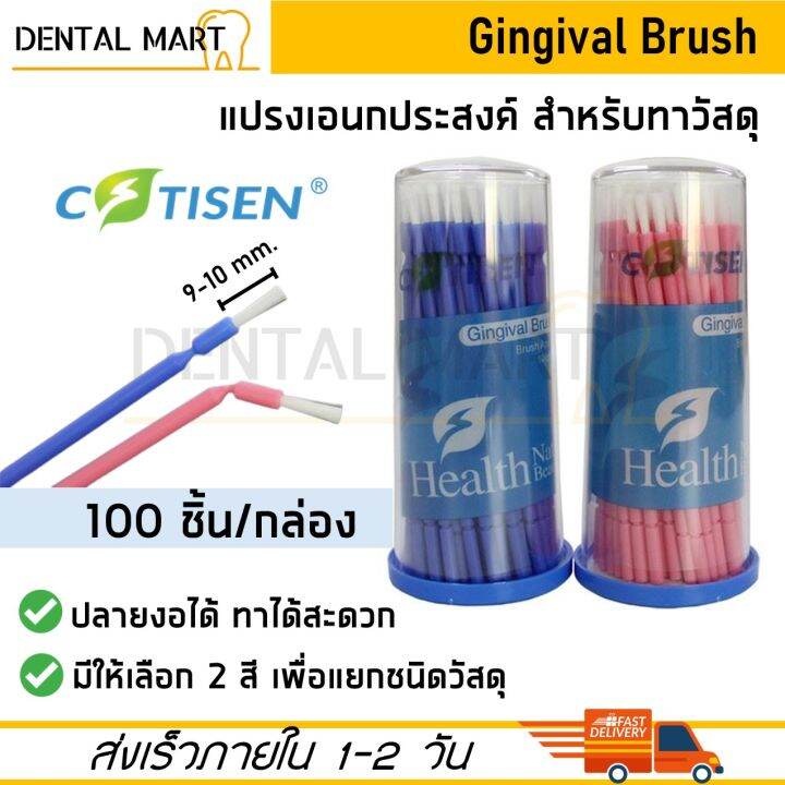 Cotisen Dental Gingival Brush แปรงเอนกประสงค์ สำหรับทาวัสดุทันตกรรม ...