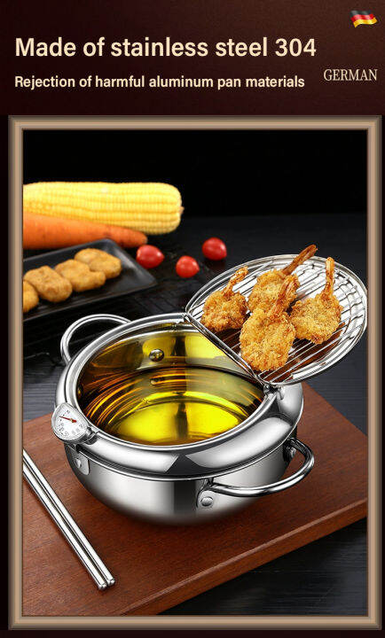 Super-Life Stainless steel deep fryer with oil-saving and splash-proof ...