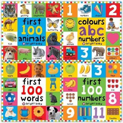 [READY STOCK] Bright Baby First 100 Collection 4 Books Set Colours ABC ...