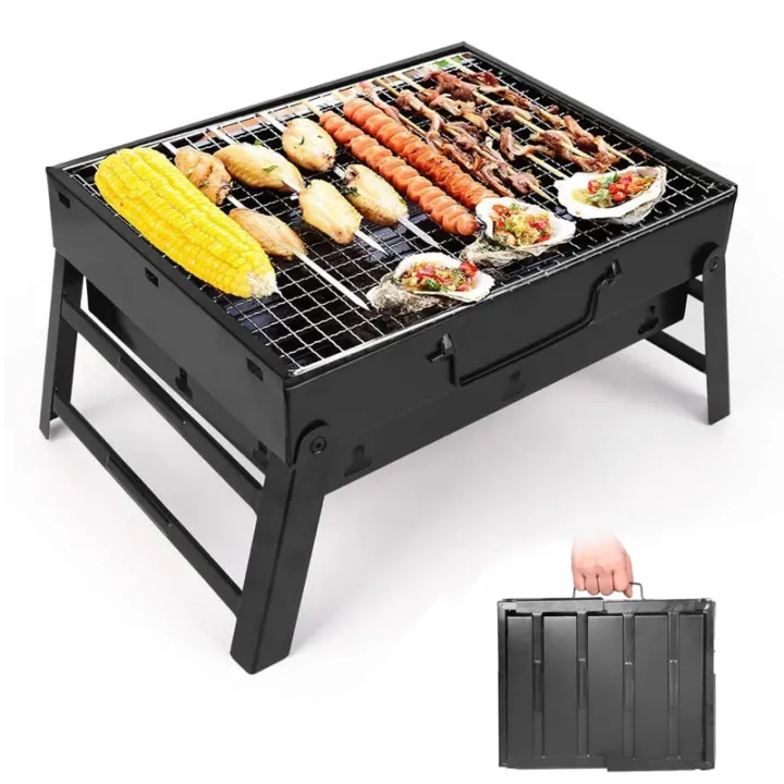 Triple Portable Barbeque Grill Desktop Outdoor | Lazada PH