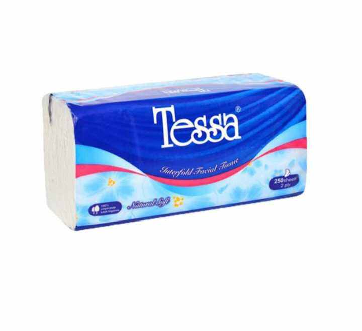 Tisu Wajah TESSA 250 lembar 2ply Natural Soft | Facial tissue | Lazada ...
