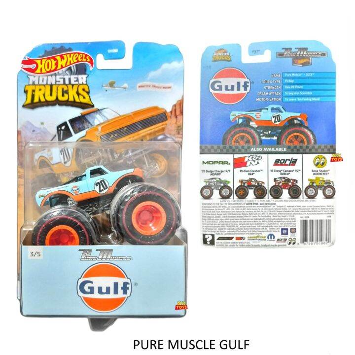 HOT WHEELS MONSTER TRUCKS รุ่น PURE MUSCLE GULF ลิขสิทธิ์แท้100% | Lazada.co.th
