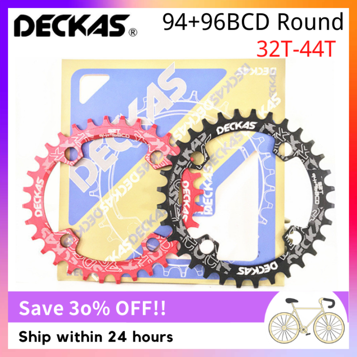 DECKAS Chainring 94+96 BCD Round Narrow Wide Chain Ring 8/9/10/11 Speed Chainwheel 32T 34T 36T ...
