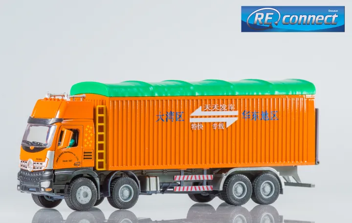 โมเดลรถบรรทุกตู้คอนเทนเนอร์ รถพ่วงคอนเทนเนอร์ รถเทรลเลอร์ รถเหล็ก ...