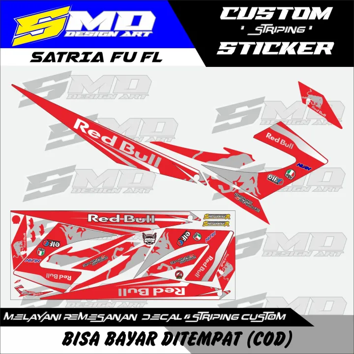 SATRIA FU FACELIFT STIKER SATRIA FU MERAH STRIPING SATRIA 150 | Lazada ...