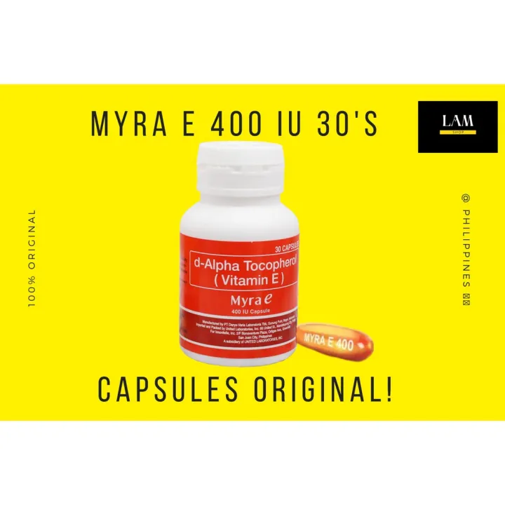 myra e 400i u Myra 400 E IU 30 capsules ORIGINAL! | Lazada PH