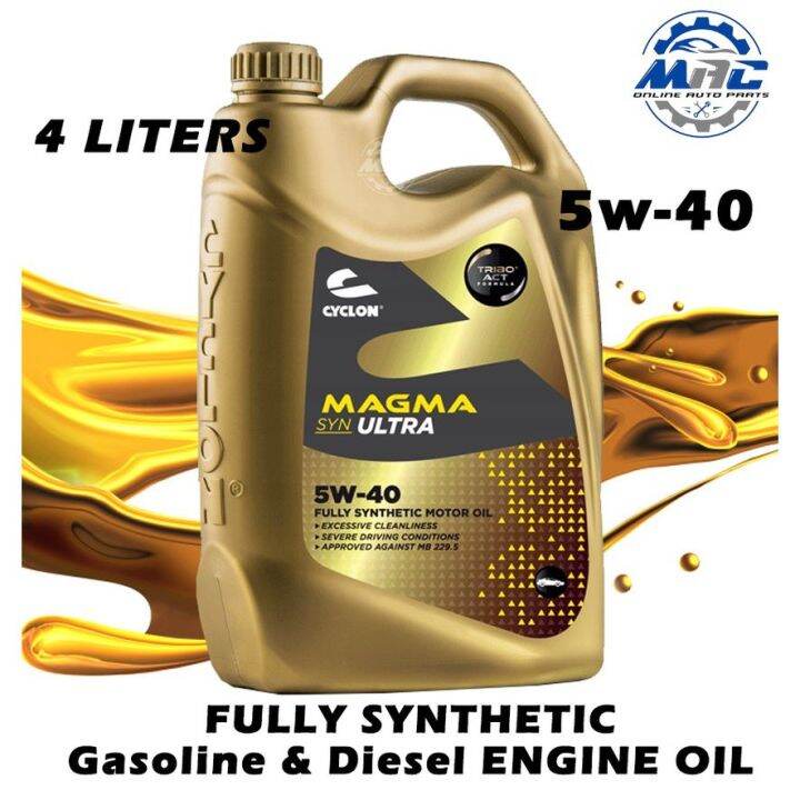 CYCLON Magma SYN ULTRA 5W-40 Fully Synthetic Motor Oil for Gasoline and ...