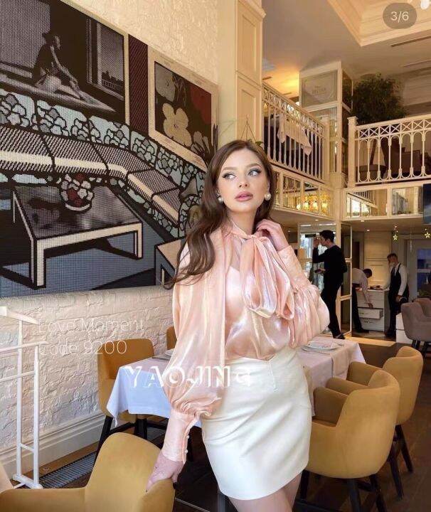 เสื้อแขนยาว งานสวยมากกกก หรู ไฮโซ Code 9200 | Lazada.co.th