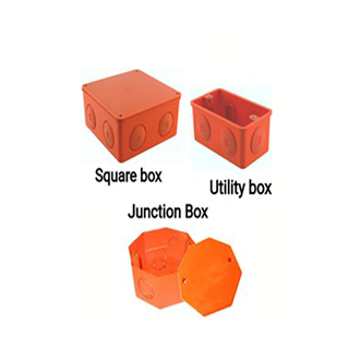 PVC Orange Electrical U-box/J-BOX NO COVER/J-BOX W/COVER/SQ-BOX/METAL J ...