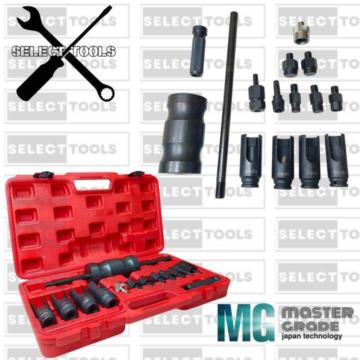 14pcs Diesel Injector Extractor Remove Common Rail Adaptor Puller Slide ...