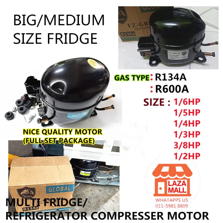 UNIVERSAL Types Peti Sejuk kompressor COMPRESSOR MOTOR NEW FRIDGE ...