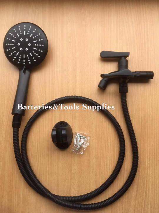 Shower set bathroom accessories Matte Black Telephone shower set ...