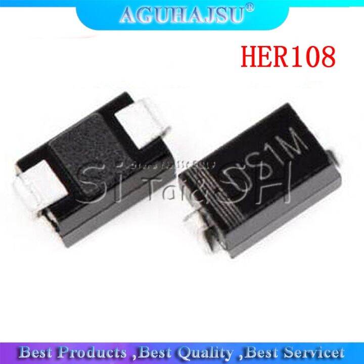 【Worth-Buy】 100 Pieces Rectifier Diode Her108 1a 100 0v Sma Us1m ...