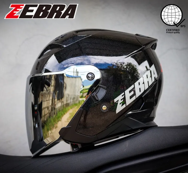 Zebra 902 Half Face Dual Visor Helmet UNISEX BPS DOT Certified COD ...