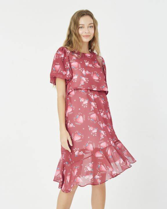 Nitan (นิทาน) เดรสให้นม ชุดคลุมท้อง Sweet Osmanthus | Lazada.co.th