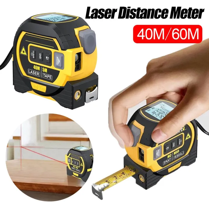 OKDEALS Professional Test Tool Measure Device 40M 60M Digital Ruler ...