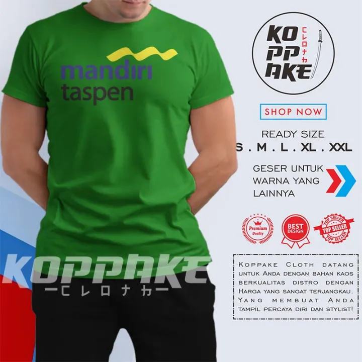 Kaos Bank Mandiri Taspen Logo Baju Perusahaan | Lazada Indonesia