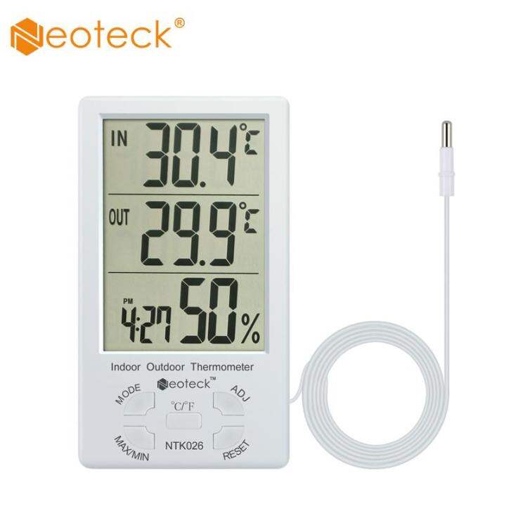 Neoteck LCD Digital Indoor Outdoor Hygrometer Humidity Thermometer Room ...