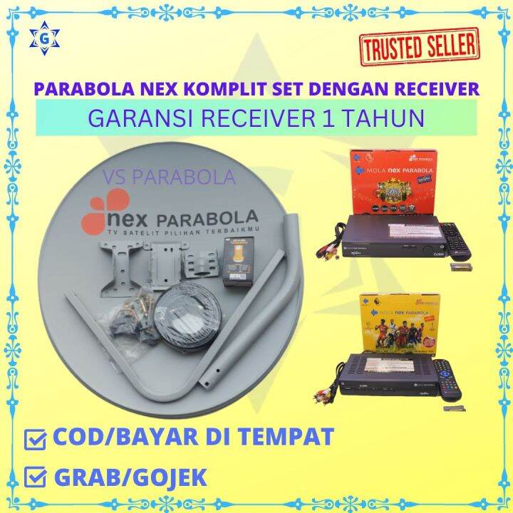 PARABOLA NEX SOLID ABU2 ANTENA KUBAND 60 CM KOMPLIT RECEIVER NEX ...