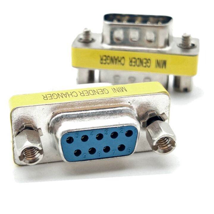 Gender Changer Adapter Audio Video Cables - Rs232 Db9 9pin Female Male ...